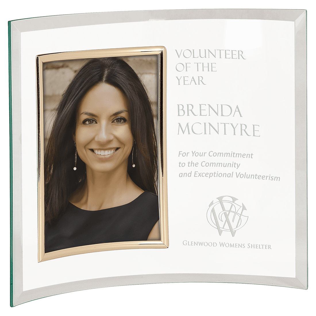 Engraved Curved Glass Picture Frame | Enchanted Memories, Custom ...